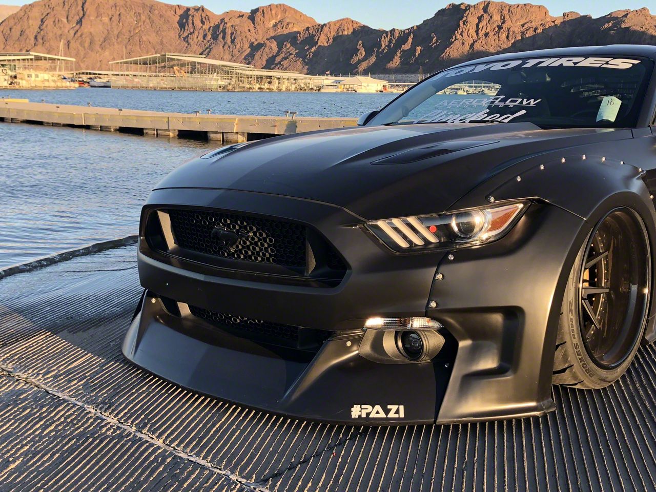 Clinched Flares Mustang Widebody Kit; Unpainted 405870 (15-17 Mustang ...