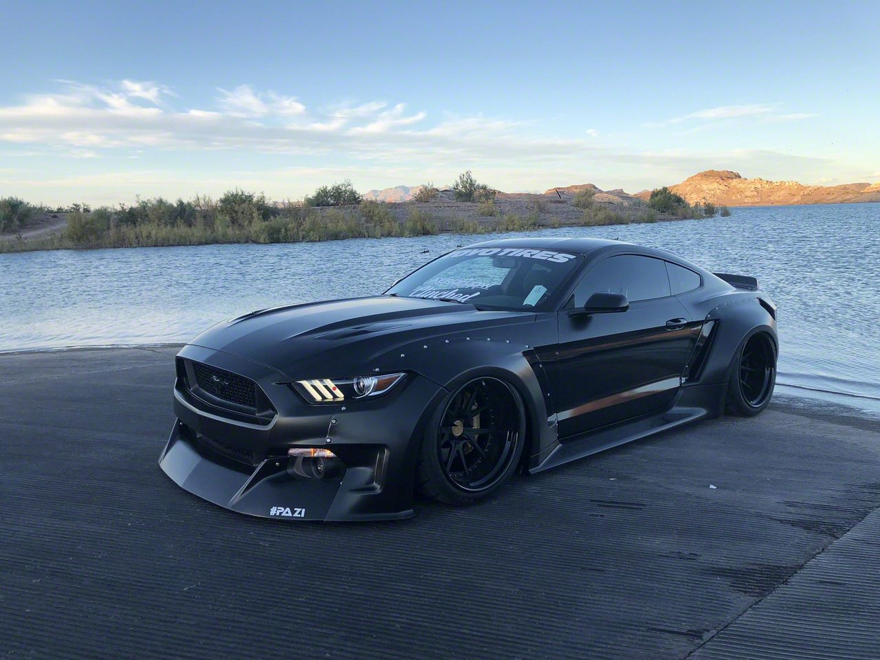 Clinched Flares Mustang Widebody Kit; Unpainted 405870 (15-17 Mustang ...