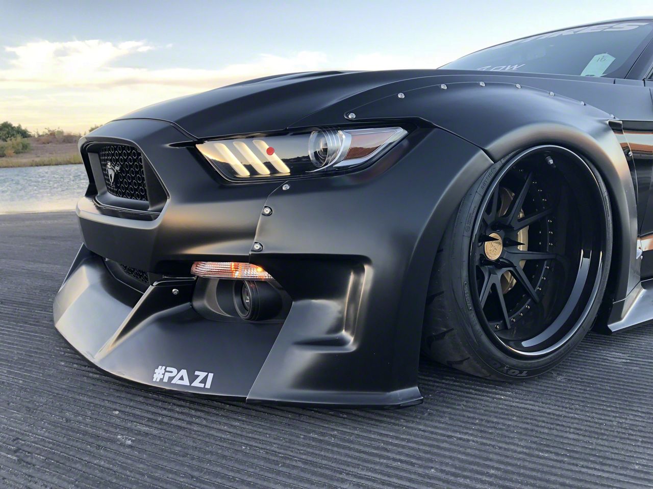 Clinched Flares Mustang Widebody Kit; Unpainted 405870 (15-17 Mustang ...