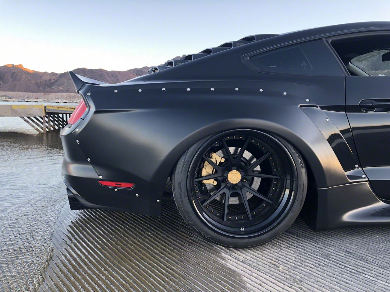 Clinched Flares Mustang Widebody Kit; Unpainted 405870 (15-17 Mustang ...