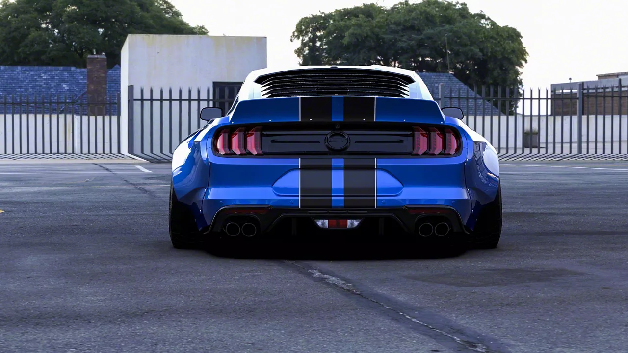 Clinched Flares Mustang Widebody Kit; Unpainted 405871 (18-23 Mustang ...