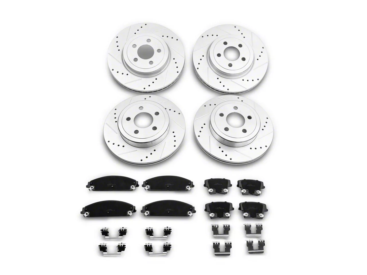 C&L Challenger Super Sport Brake Rotor and Pad Kit; Front and Rear ...