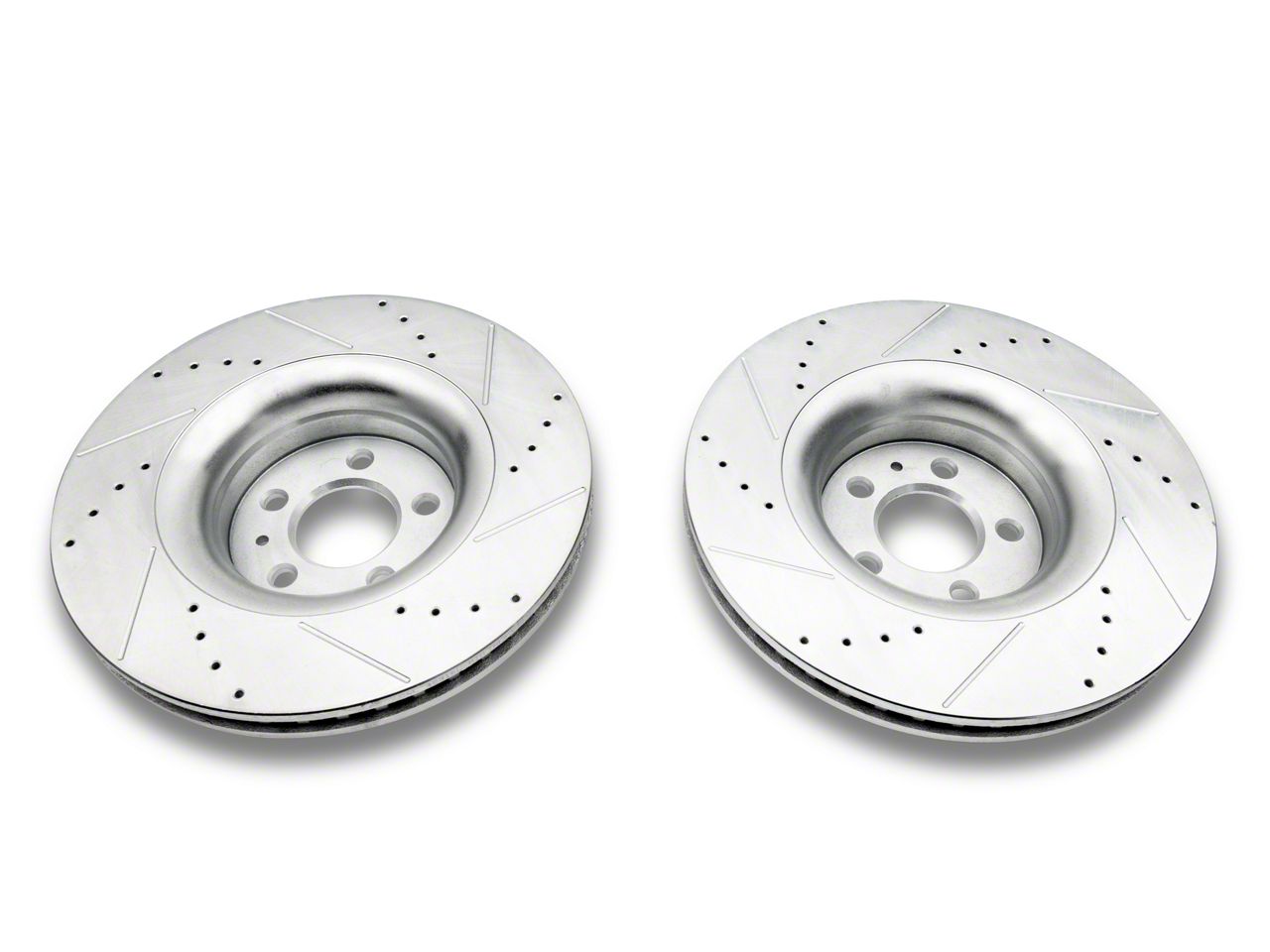 C&L Mustang Super Sport Cross-Drilled and Slotted Rotors; Front Pair ...