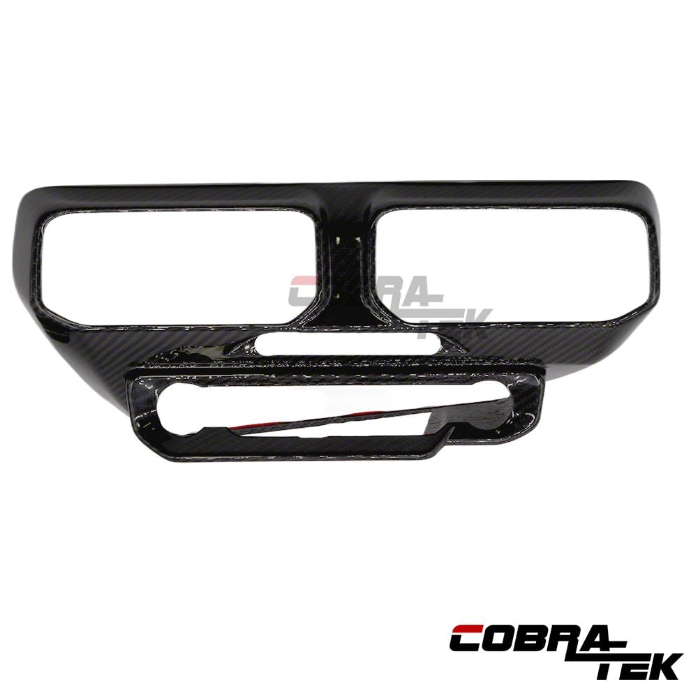 Mustang Center Dashboard Interior Trim; Dry Carbon Fiber (24-26 Mustang ...