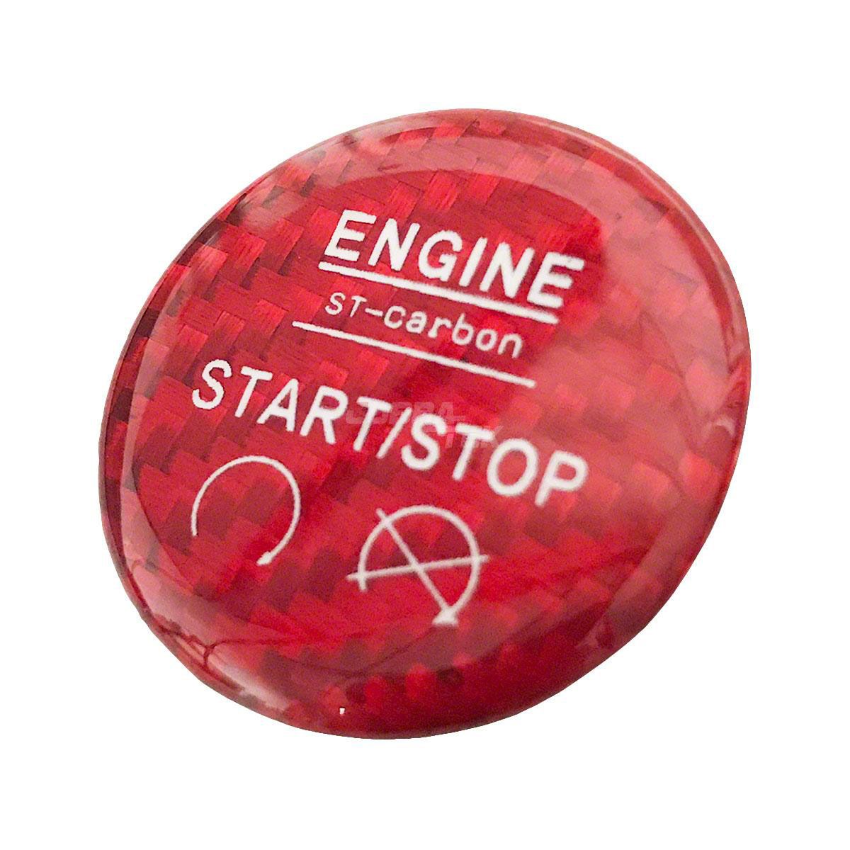 Cobra-Tek Mustang Engine Start Up Button; Gloss Red Carbon Fiber CBK ...