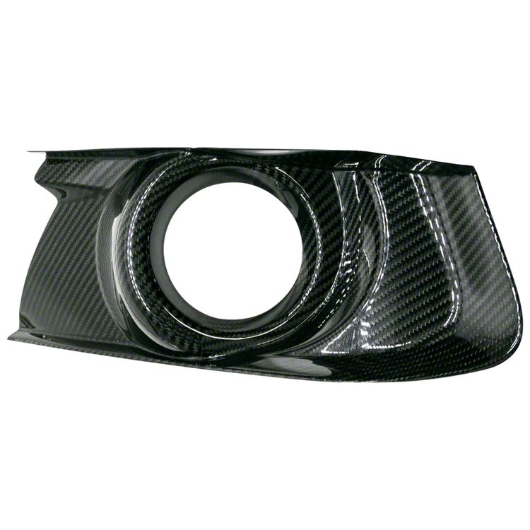 Mustang Fog Light Covers; Gloss Black Carbon Fiber (15-17 Mustang GT ...