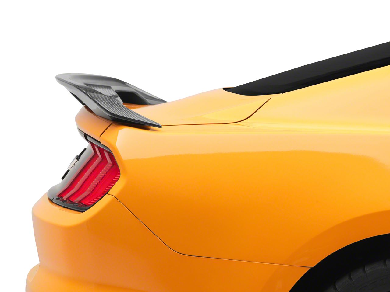 Cobra-Tek Mustang GT500 Style Rear Spoiler; Gloss Black Carbon Fiber ...