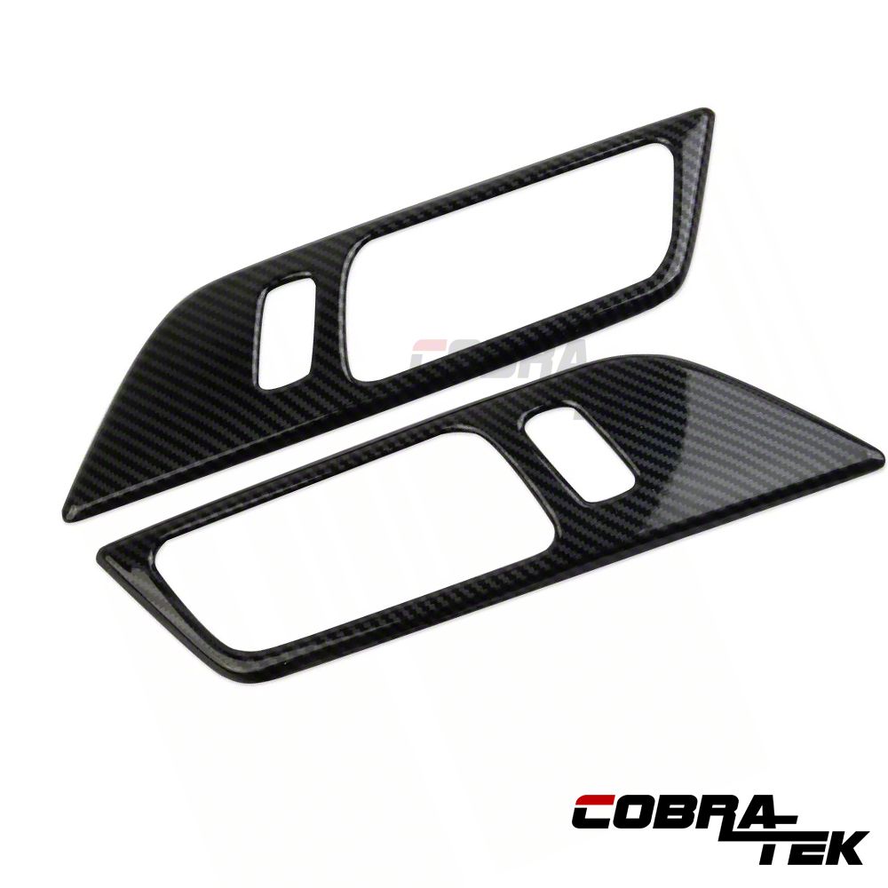 Mustang Interior Door Level Trim; Dry Carbon Fiber (24-26 Mustang w/o ...