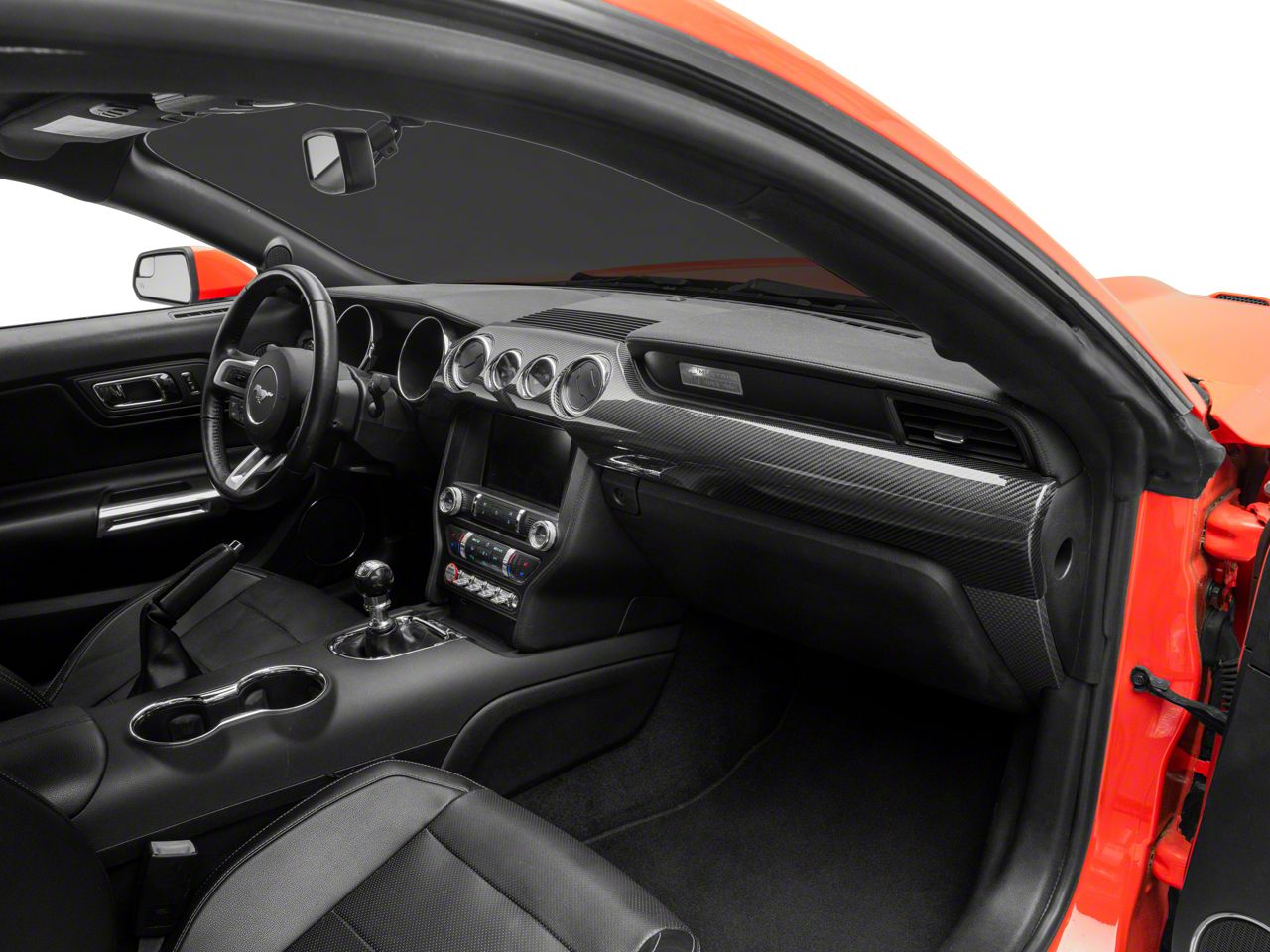 Mustang Performance Pack Dashboard Center Dash Trim; Gloss Black Carbon ...