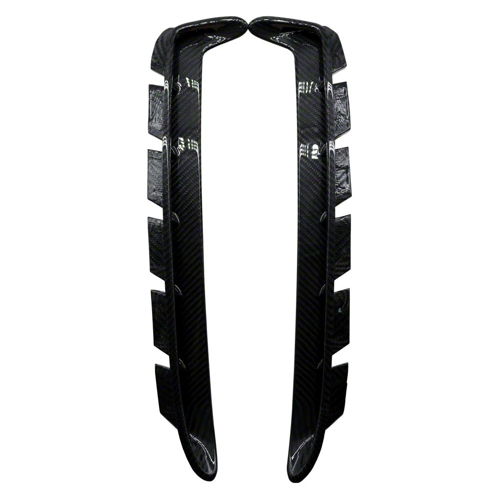 Mustang Side Fender Vents; Gloss Black Carbon Fiber (15-20 Mustang ...