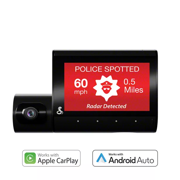 Cobra Universal AM Dual-View Dash Cam with Quad HD, 360 Alerts and ...