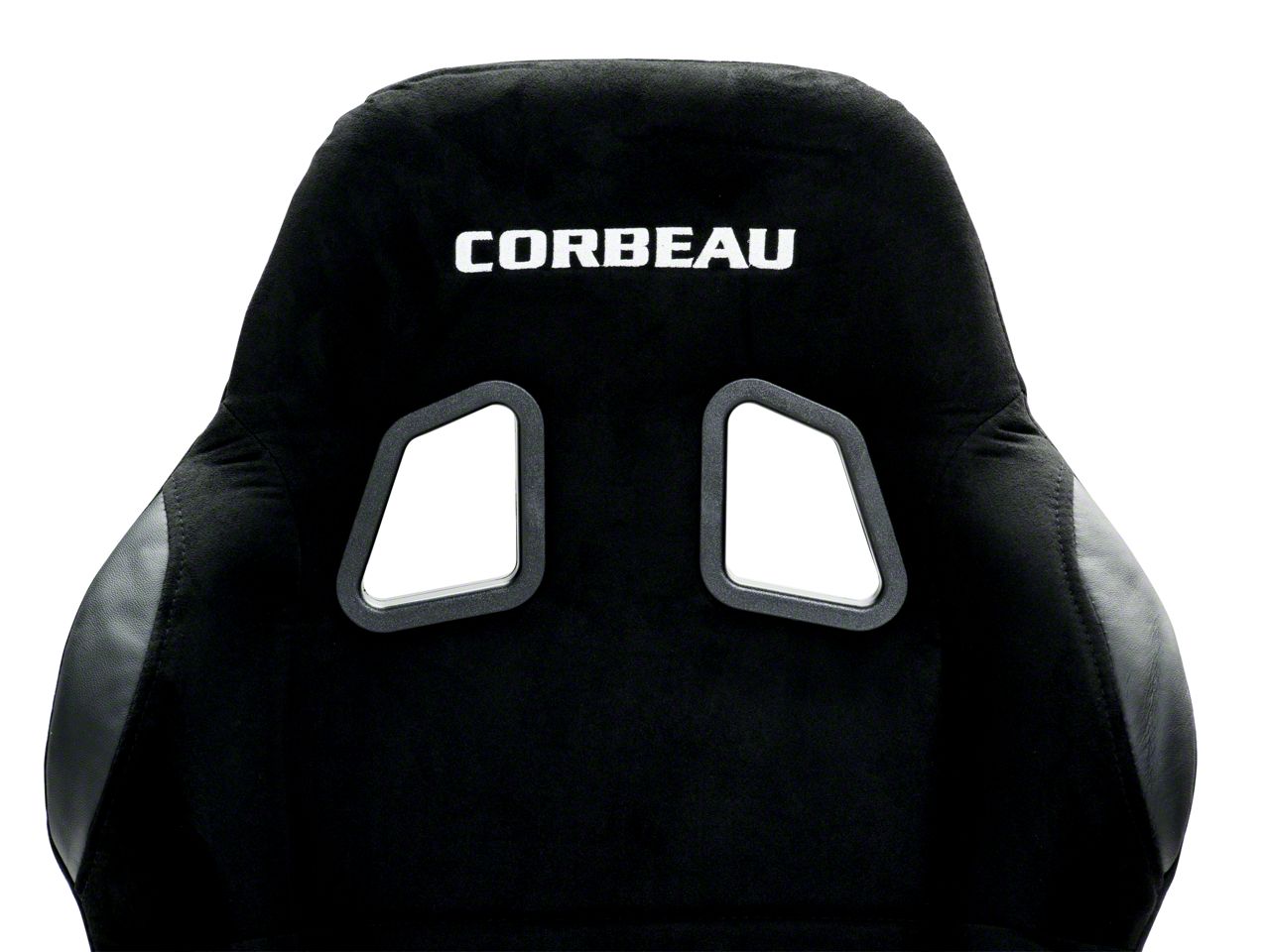 Corbeau Mustang A4 Wide Racing Seats; Black Suede; Pair S60091W ...