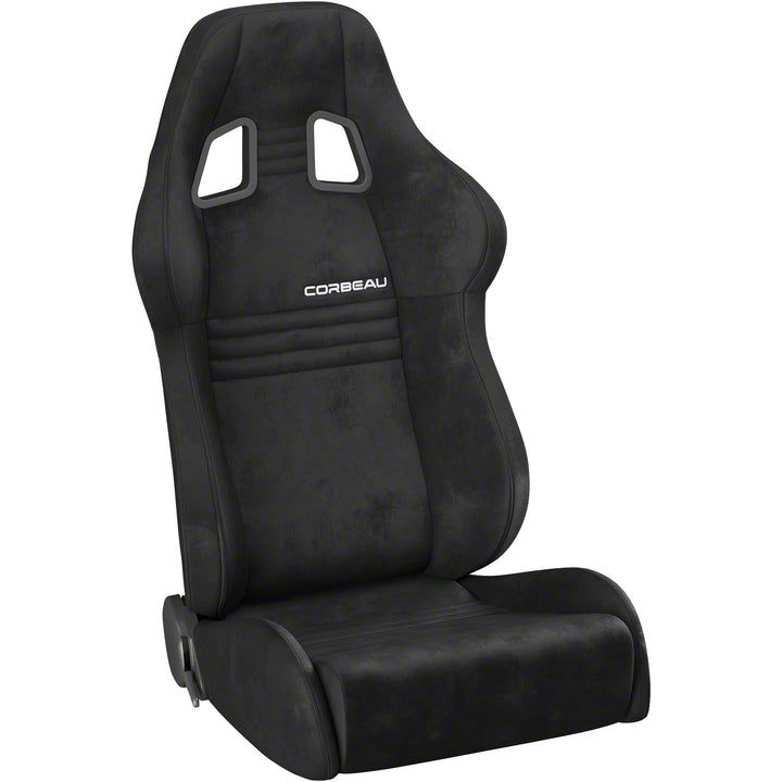 Corbeau Camaro A4 Racing Seats with Inflatable Lumbar; Black Suede ...