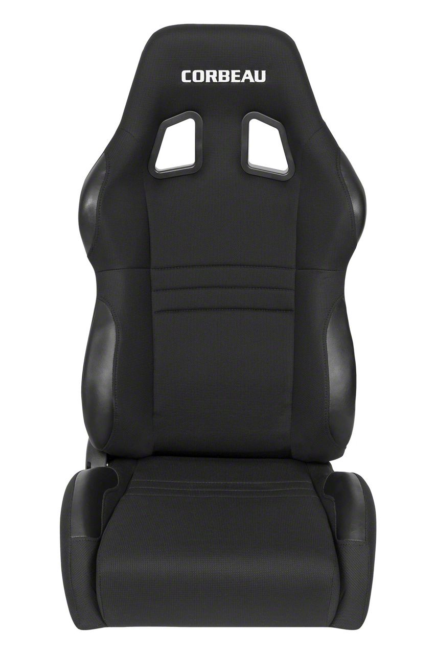 Corbeau Camaro A4 Wide Racing Seats with Inflatable Lumbar; Black Cloth ...
