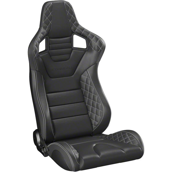 Corbeau Challenger Sportline RRS Reclining Seats; Black Vinyl Diamond ...