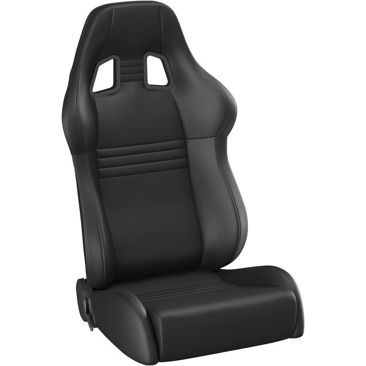 Corbeau Corvette A4 Racing Seats with Inflatable Lumbar; Black Leather ...