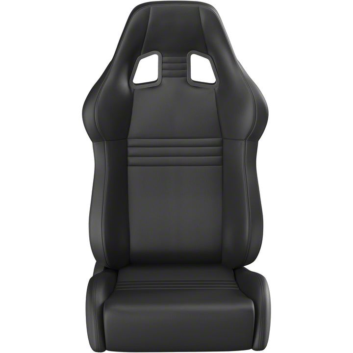 Corbeau Corvette A4 Racing Seats with Inflatable Lumbar; Black Leather ...