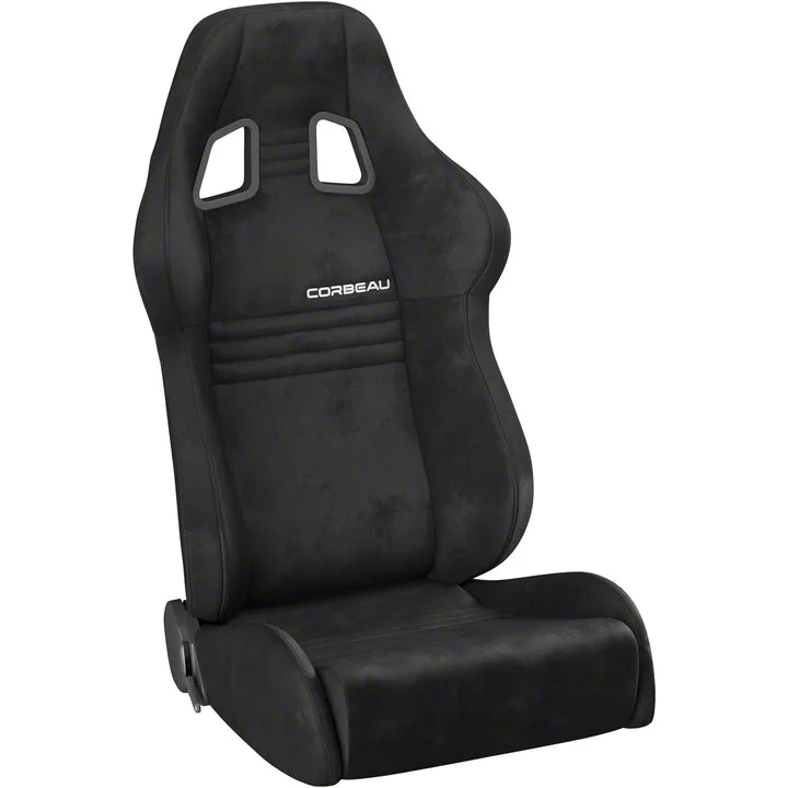 Corbeau Corvette A4 Wide Racing Seats with Inflatable Lumbar; Black ...