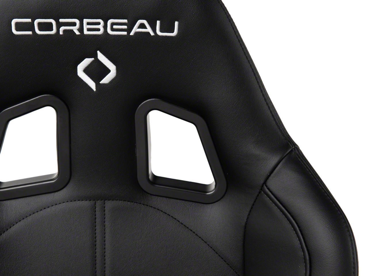 Corbeau Mustang Forza Racing Seat; Black Vinyl 29102 (79-24 Mustang ...