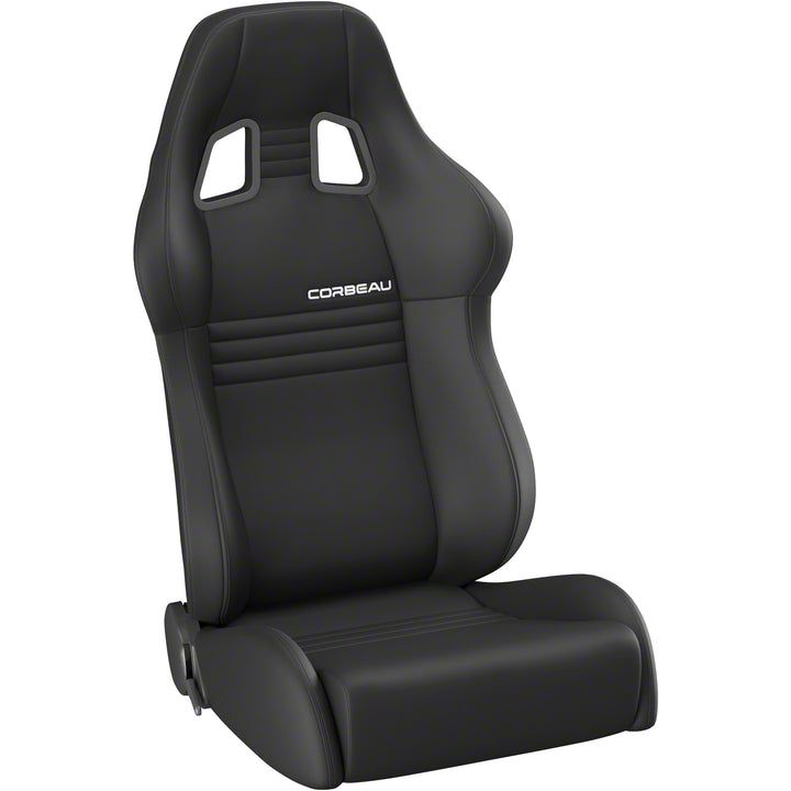Corbeau Mustang A4 Racing Seats with Inflatable Lumbar; Black Cloth ...