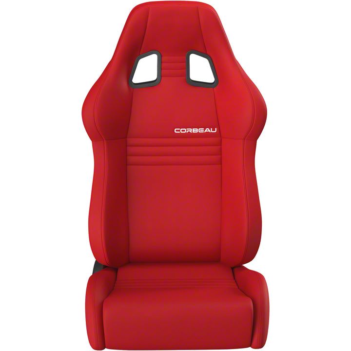 Corbeau Mustang A4 Racing Seats with Inflatable Lumbar; Red Cloth; Pair ...