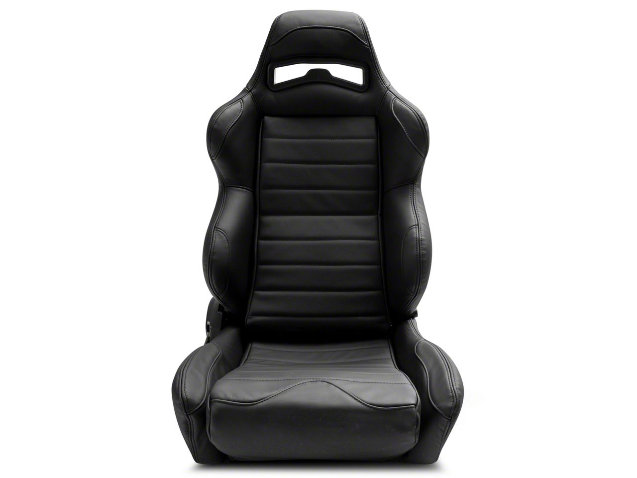 Corbeau Mustang LG1 Racing Seats; Black Leather; Pair L25501PR ...