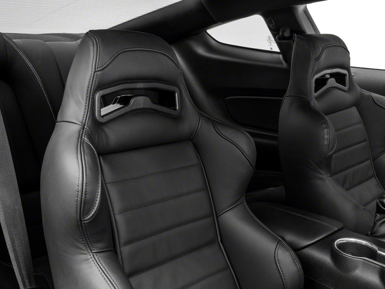 Corbeau Mustang LG1 Racing Seats; Black Leather; Pair L25501PR ...