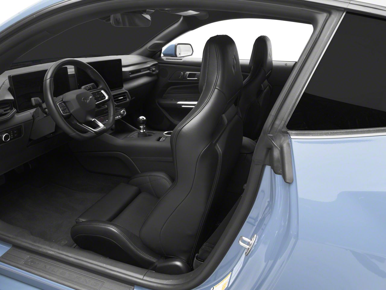 Corbeau Mustang Sportline RRX Reclining Seats; Black Vinyl/Black HD ...