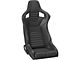 Corbeau Mustang Sportline RRB Reclining Seats; Black Vinyl/Carbon Vinyl ...