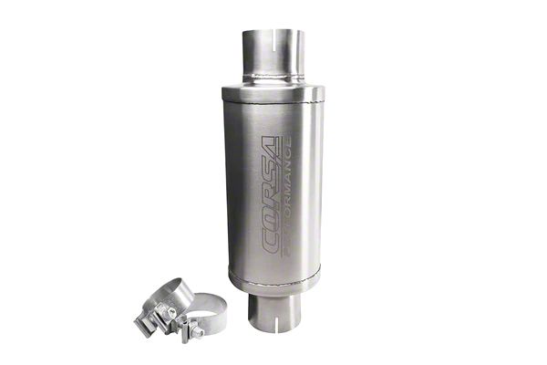 Corsa Performance Charger Slip Fit Resonator with Clamps; 16.25-Inch ...