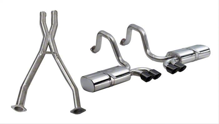 Corsa Performance Corvette Sport Cat-Back Exhaust with Black Quad Tips ...