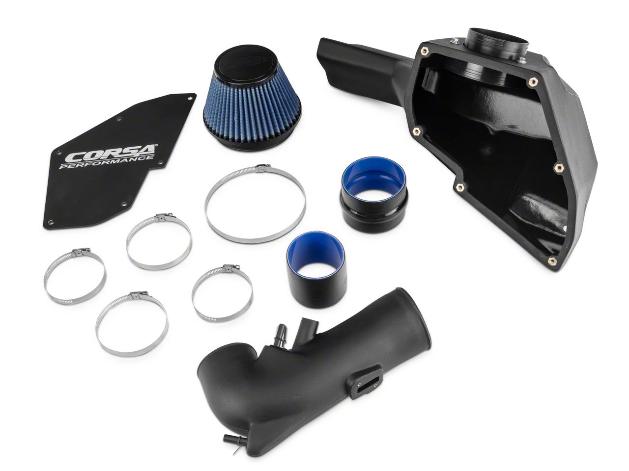 Corsa Performance Mustang Closed Box Cold Air Intake with Pro5 Oiled ...