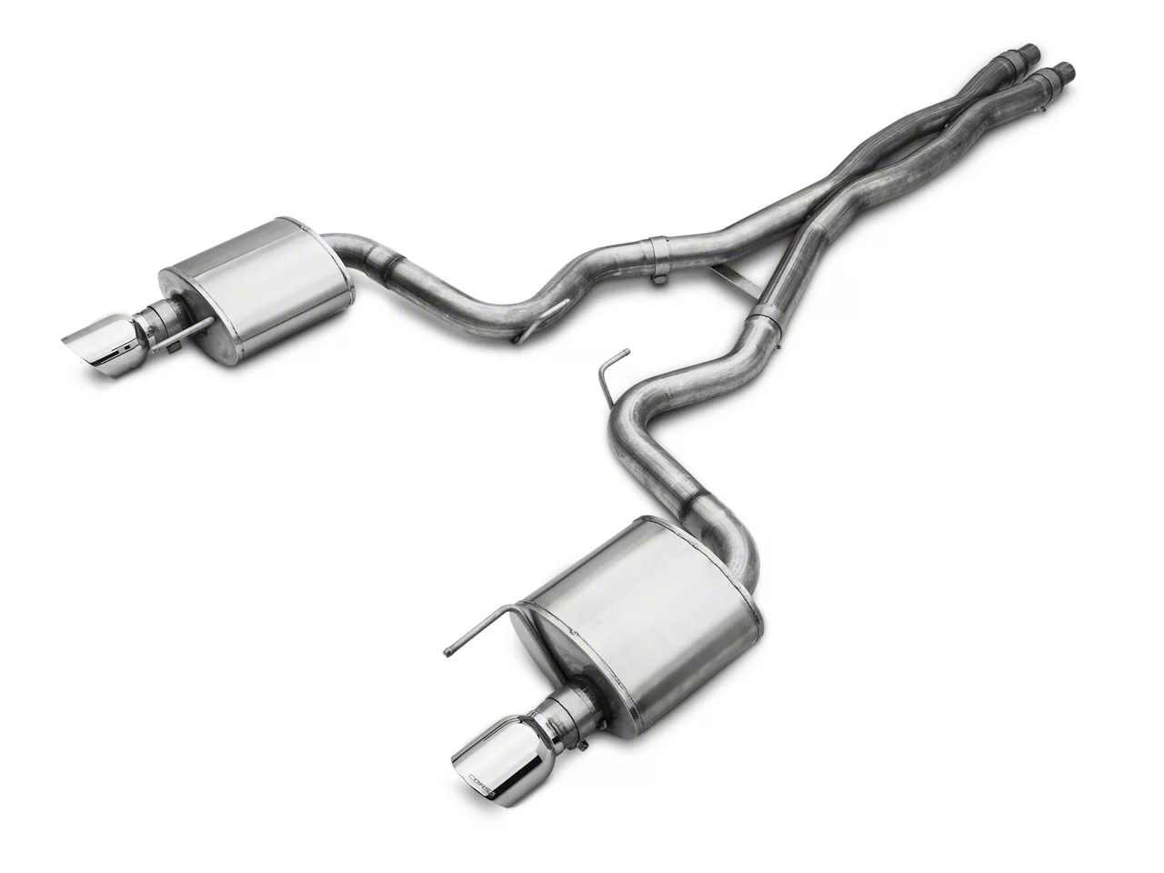 Corsa Performance Mustang Sport Cat-Back Exhaust with Polished Tips 393792 (15-17 Mustang GT ...