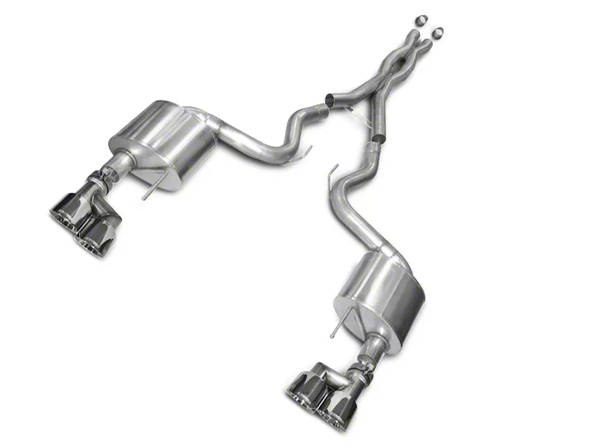 Corsa Performance Mustang Xtreme Cat-Back Exhaust with Polished Quad Tips 14335 (15-17 Mustang ...