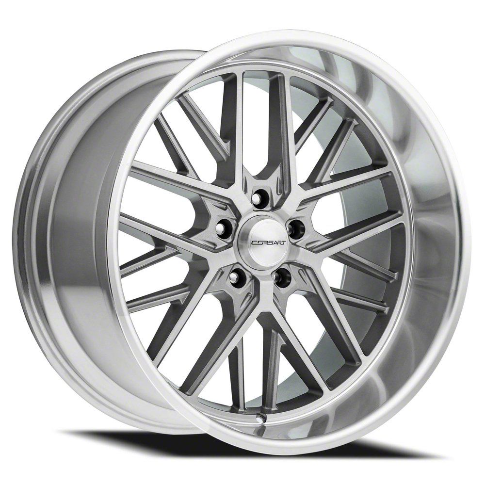 Corsart Camaro Kingpin 5 Gloss Brushed with Diamond Cut Lip Wheel; 22x8 ...