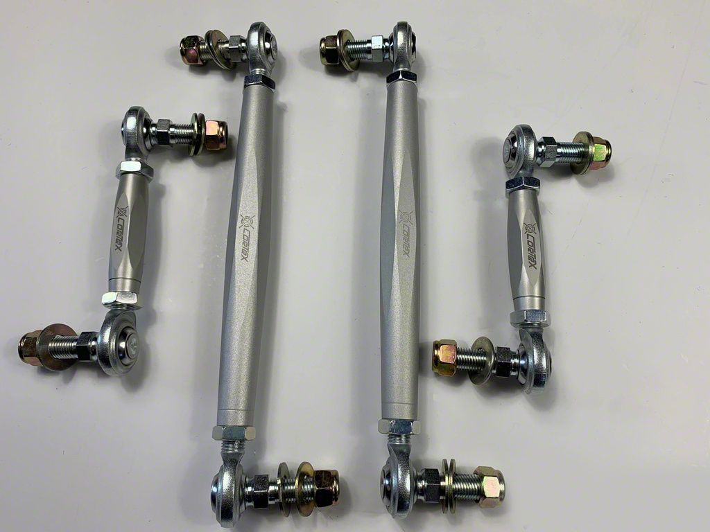 CorteX Mustang Adjustable Anti-Roll Bar End Links; Front and Rear ARB ...