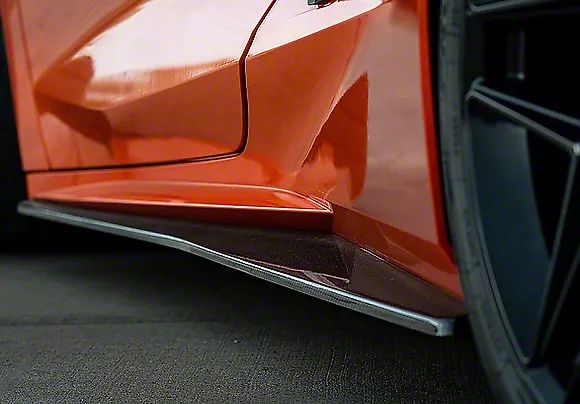Corvette 1VM Wingless Side Skirts; Carbon Fiber (20-26 Corvette C8 ...