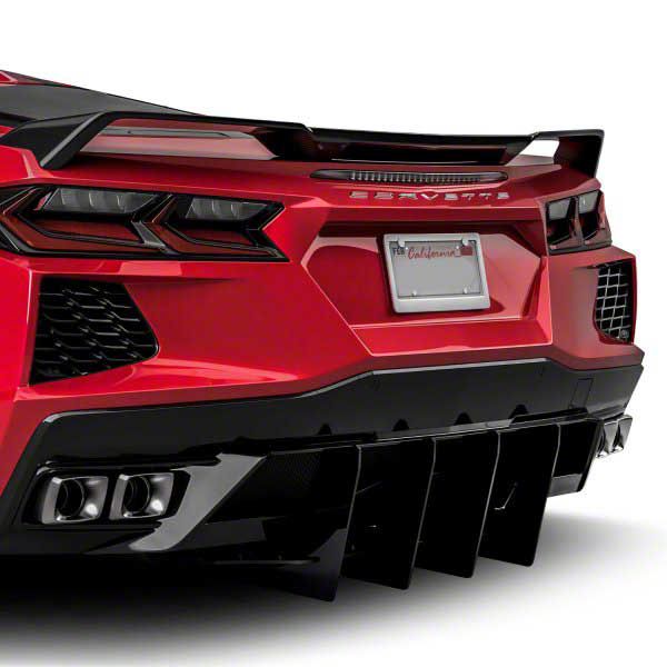 Corvette 328LV Rear Diffuser; Matte Black (20-24 Corvette C8, Excluding ...