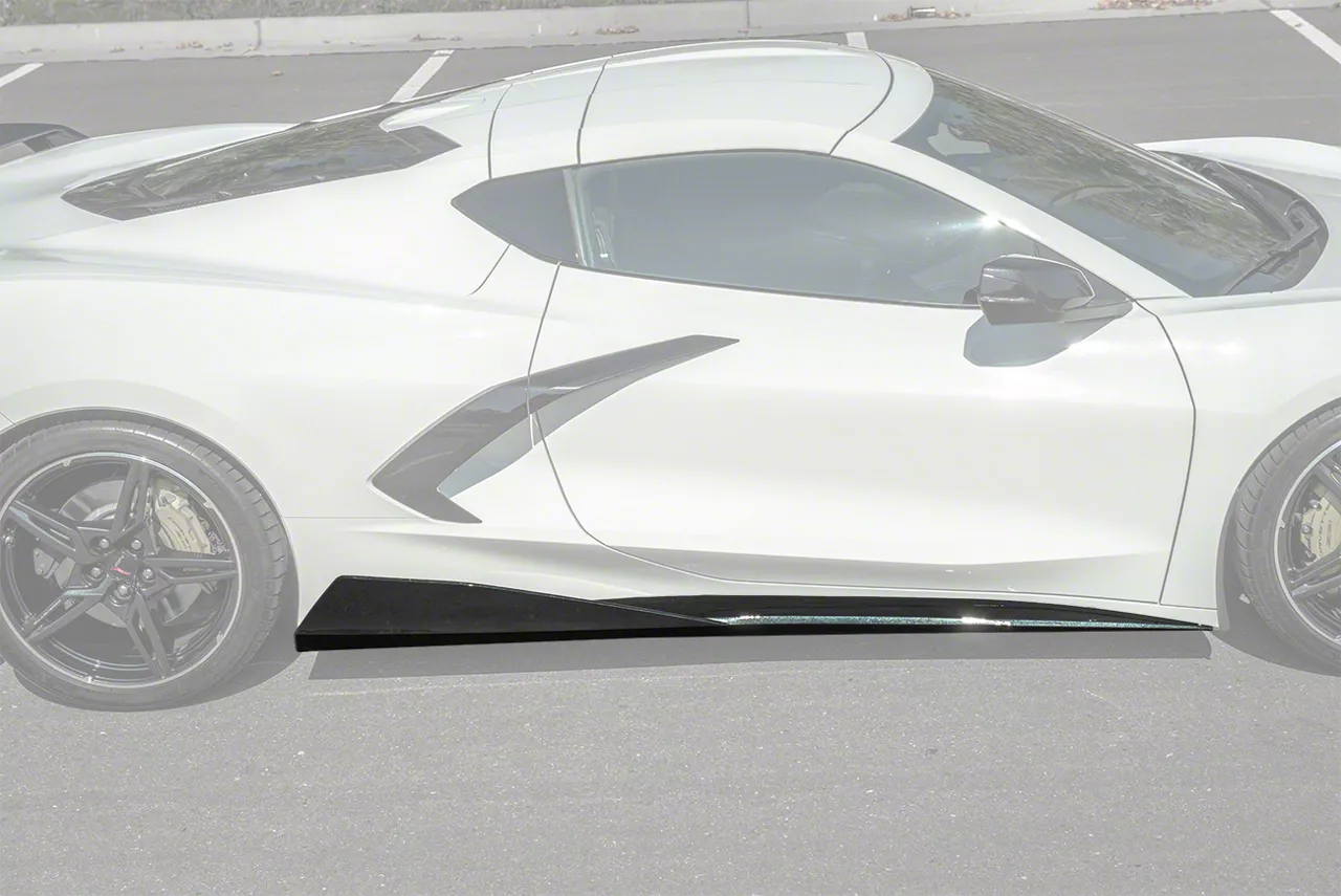 Corvette 5VM Side Skirt Rocker Panels; Carbon Flash (20-26 Corvette C8 ...