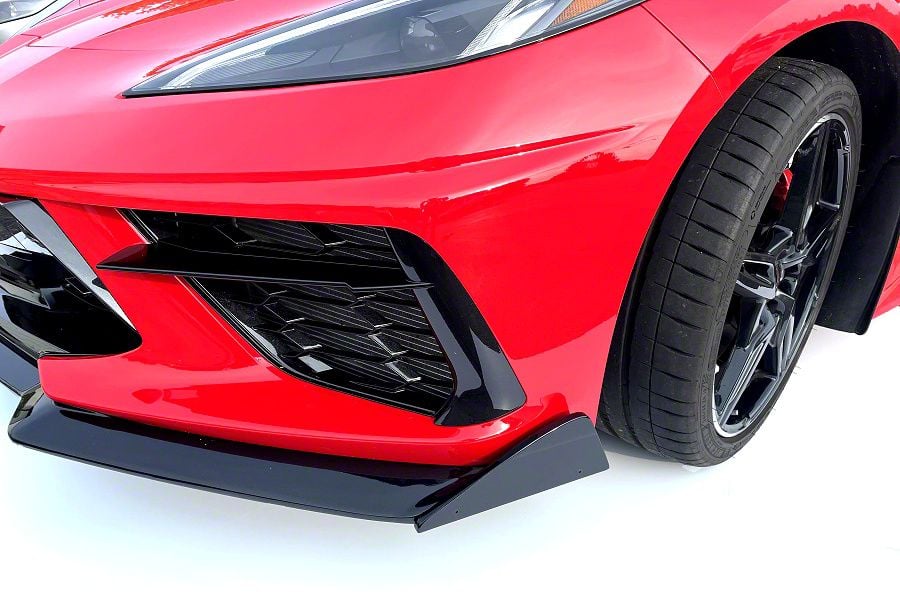 Corvette 5VM Style Front Splitter with Winglets; Hypersonic Gray (20-24 ...