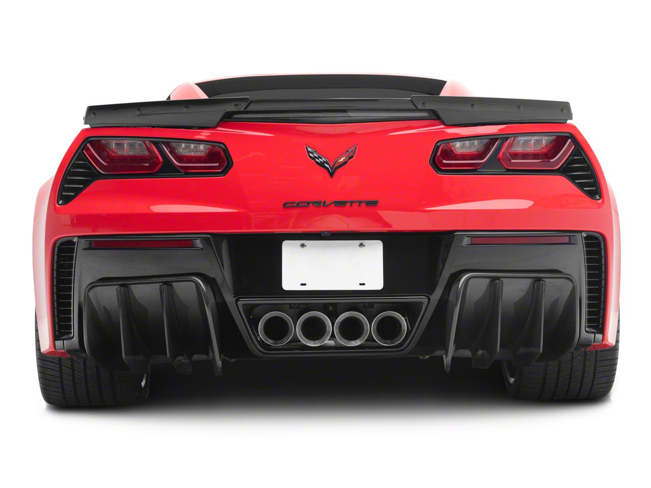 Corvette Add On Rear Bumper Diffuser; Carbon Fiber (14-19 Corvette C7 ...