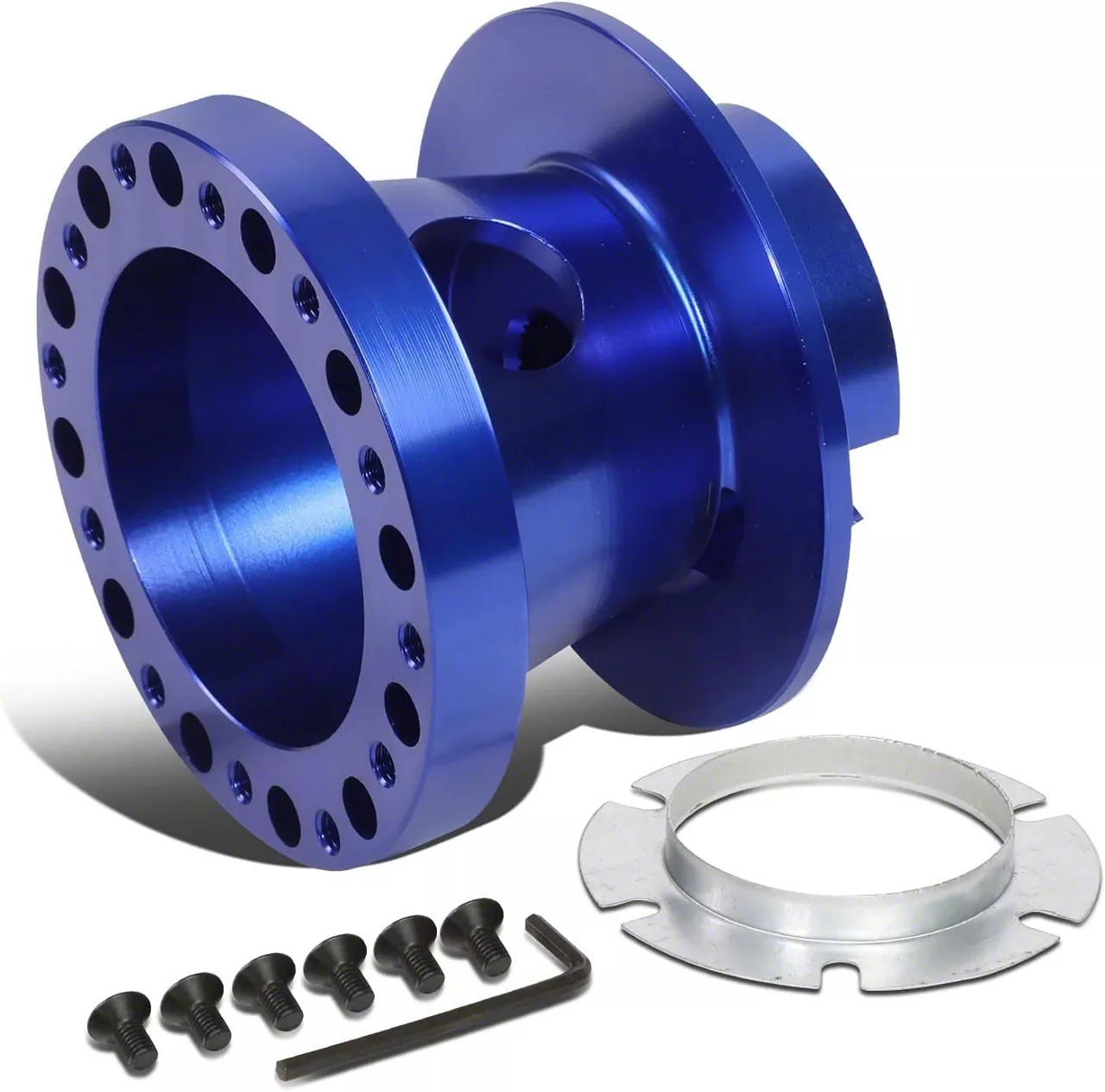 Corvette Aluminum Steel Wheel Hub Adapter; Blue (97-05 Corvette C4 & C5 ...