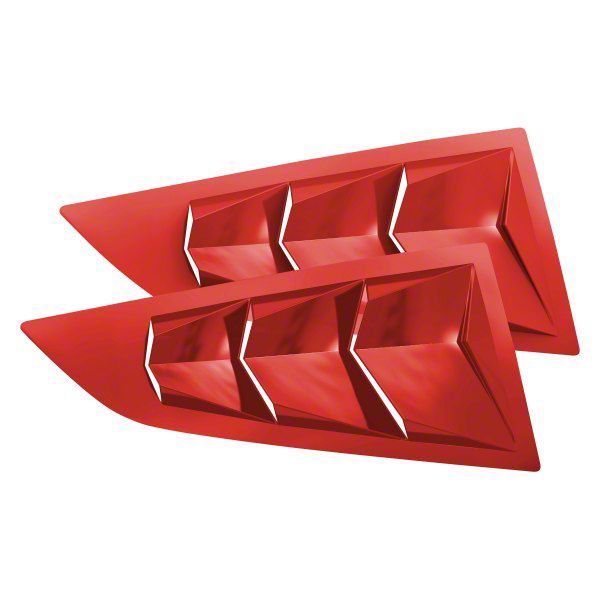 Corvette Bakkdraft Quarter Window Louvers; Torch Red (14-19 Corvette C7 ...