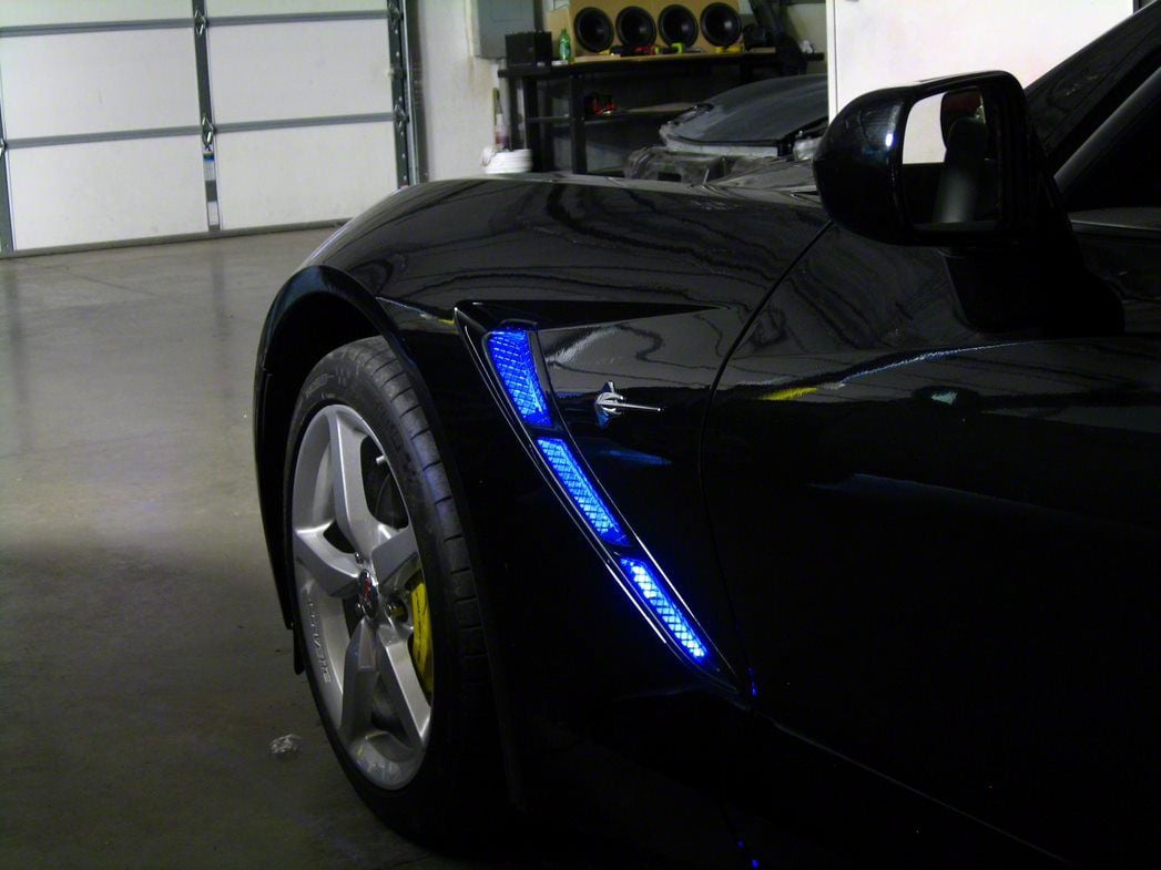 Corvette Basic Fender Cove LED Lighting Kit; Aqua (14-19 Corvette C7 ...