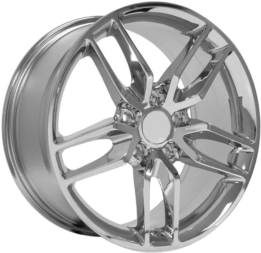 Corvette CV27B Chrome Wheel; Front Only; 18x8.5 (05-13 Corvette C6 ...