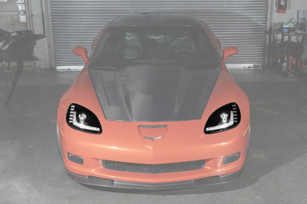 Corvette C7 Style Projector LED Sequential Signal Turn Headlights ...