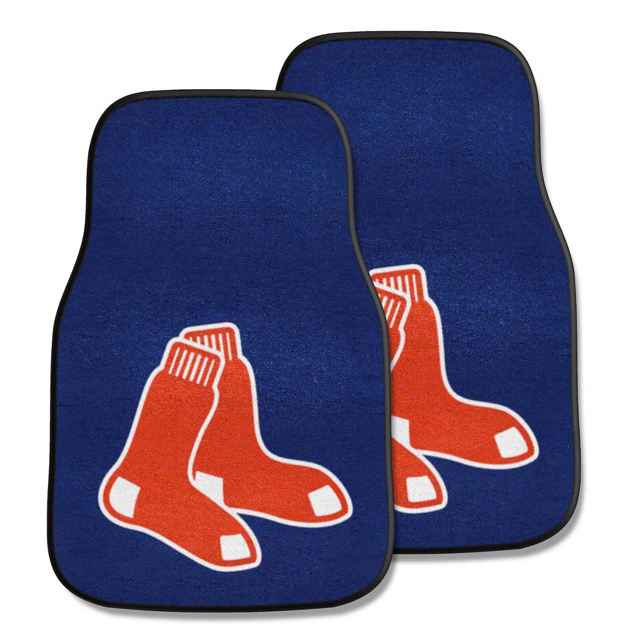 Corvette Carpet Front Floor Mats with Boston Red Sox Logo; Navy ...