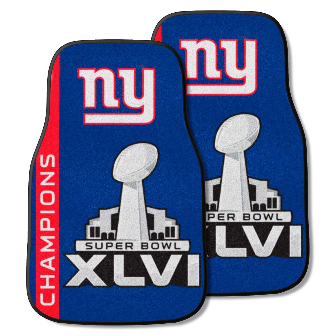 Corvette Carpet Front Floor Mats with New York Giants 2012 Super Bowl ...