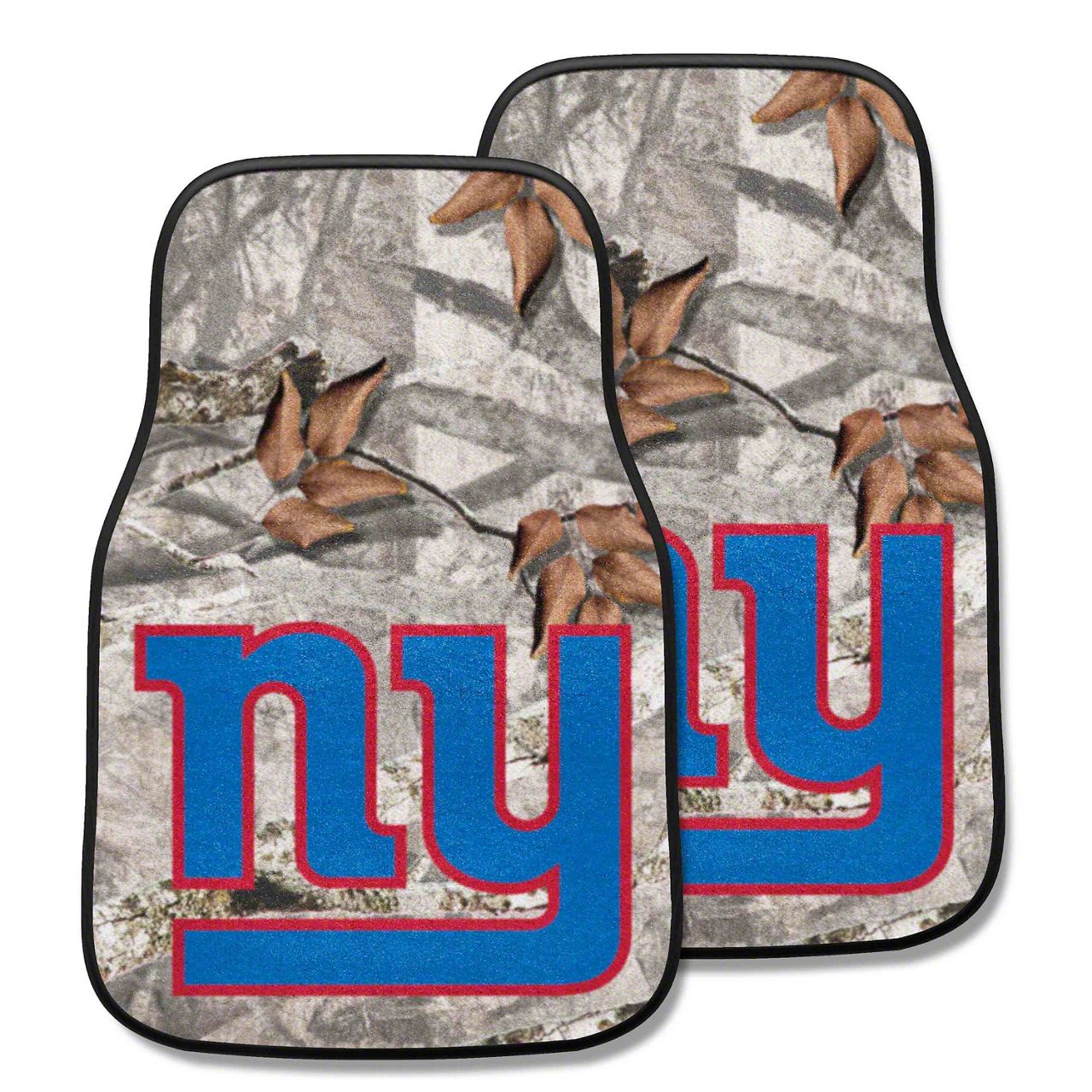 Corvette Carpet Front Floor Mats with New York Giants Logo; Camo ...