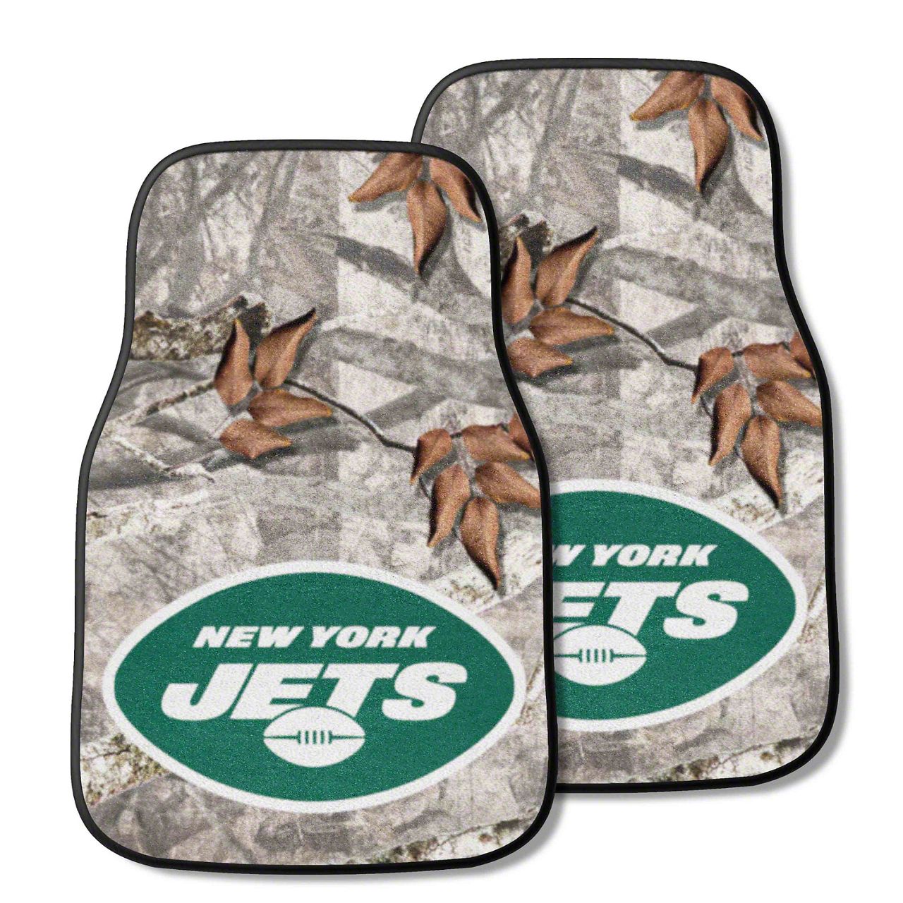 Corvette Carpet Front Floor Mats with New York Jets Logo; Camo ...